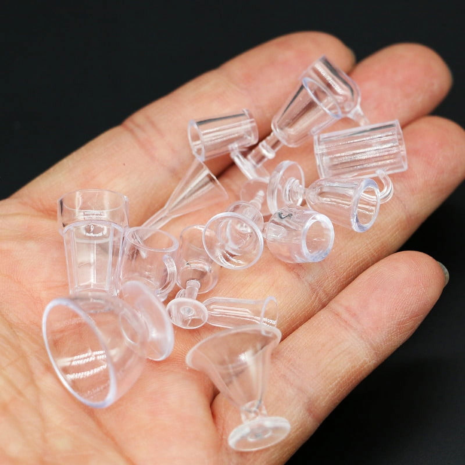 10pcs Mini Red Wine Cup Simulation Furniture Wine Glass Goblet Dollhouse Decor