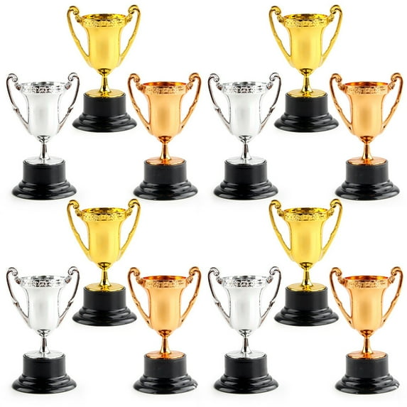 10Pcs Mini Trophies Plastic Trophy Award Eye-catching Mini Desktop ...