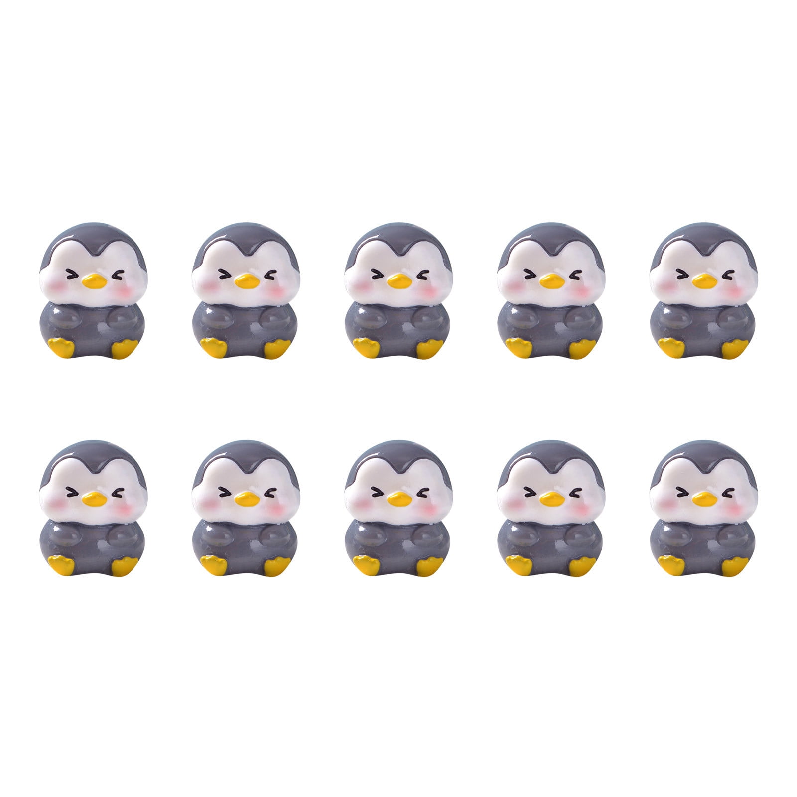 10Pcs Miniature Penguin Figurines Penguin Model Toys Resin Penguin ...
