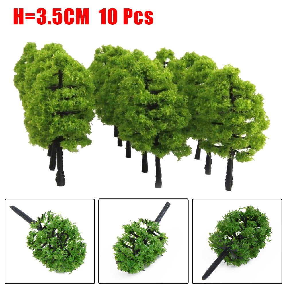 10Pcs Model Trees Train Railroad Plastic Model Train Artificial ...