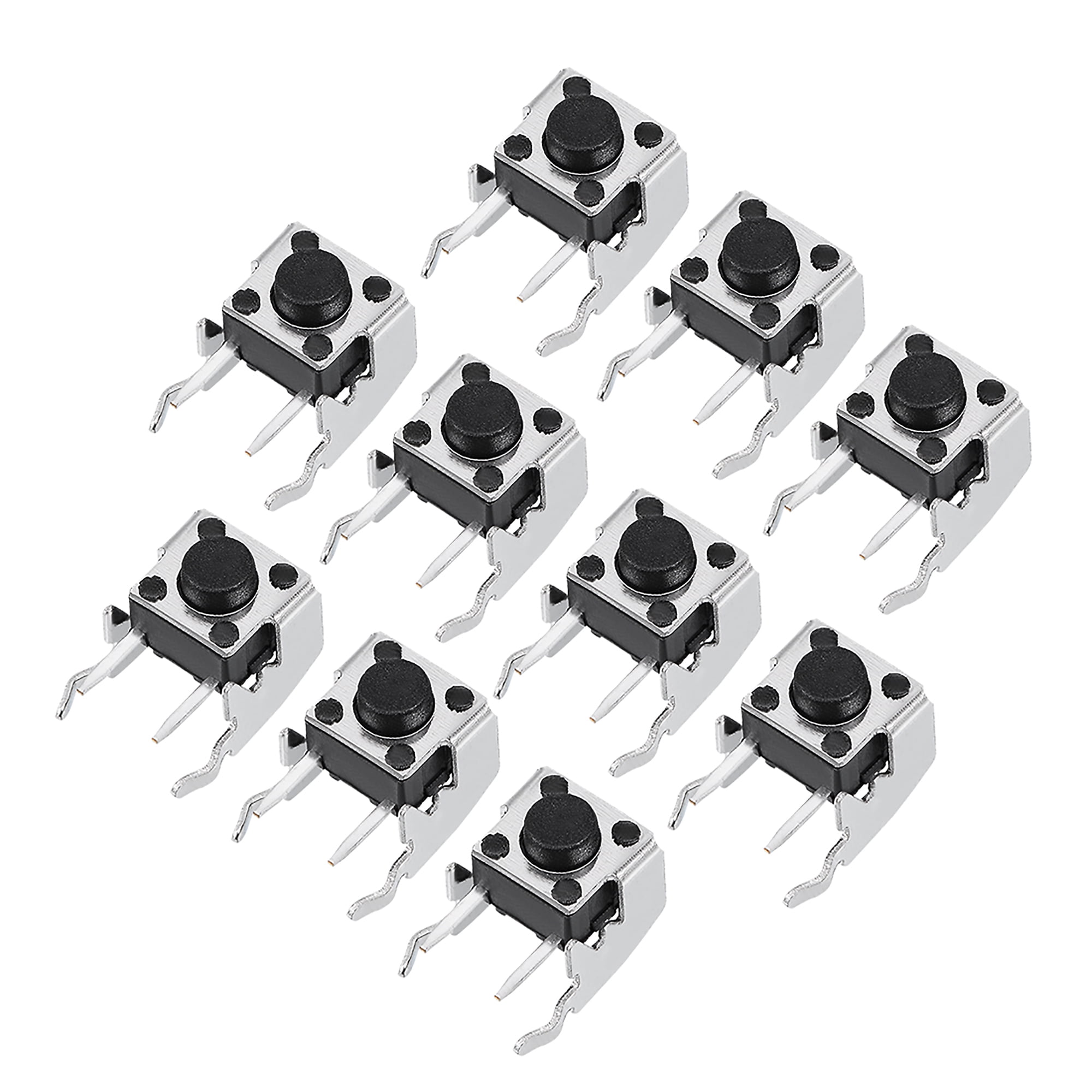 10Pcs Momentary PCB Side Bracket Push Button Switch DIP 2 Terminals ...