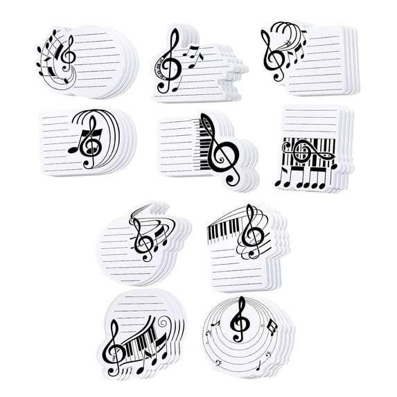 10Pcs Musical Note Shape Note Pad Set Sticking Memo Pad Pad Notes Pad ...
