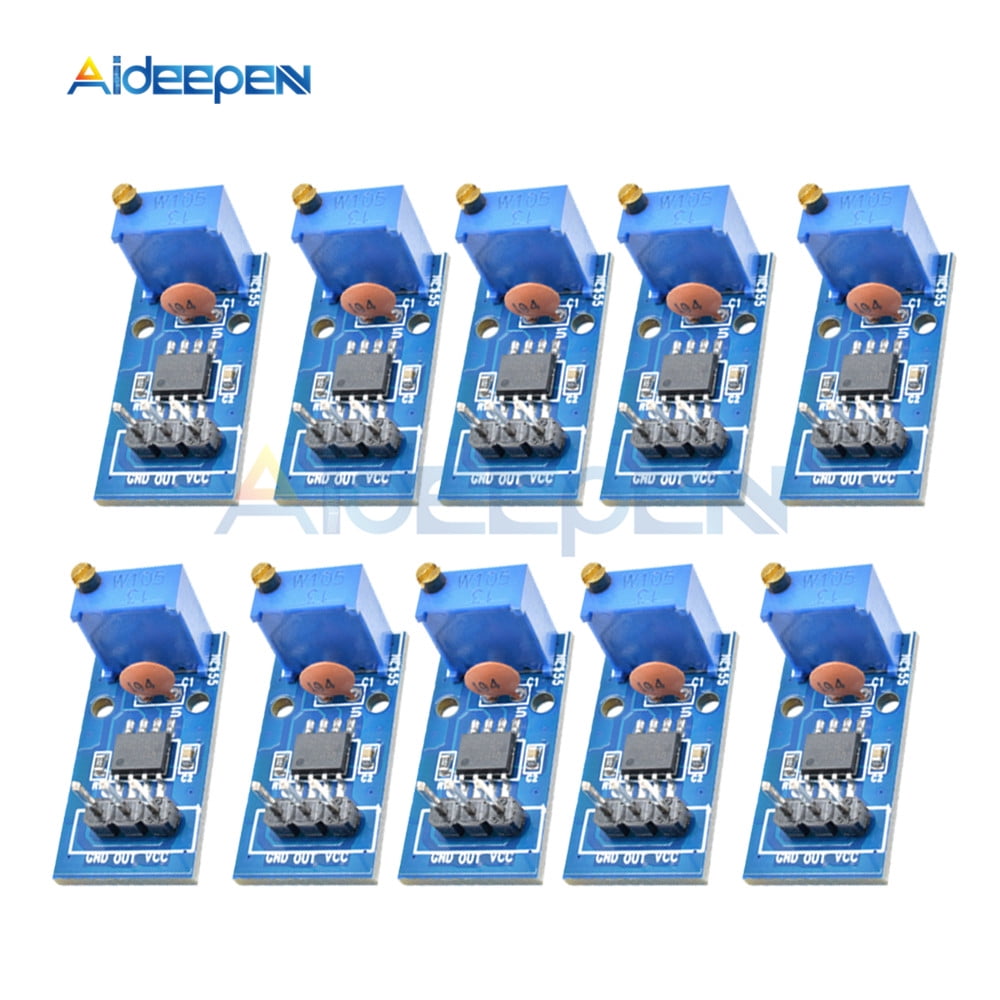 10Pcs NE555 Adjustable Resistance Frequency Pulse Generator Module ...