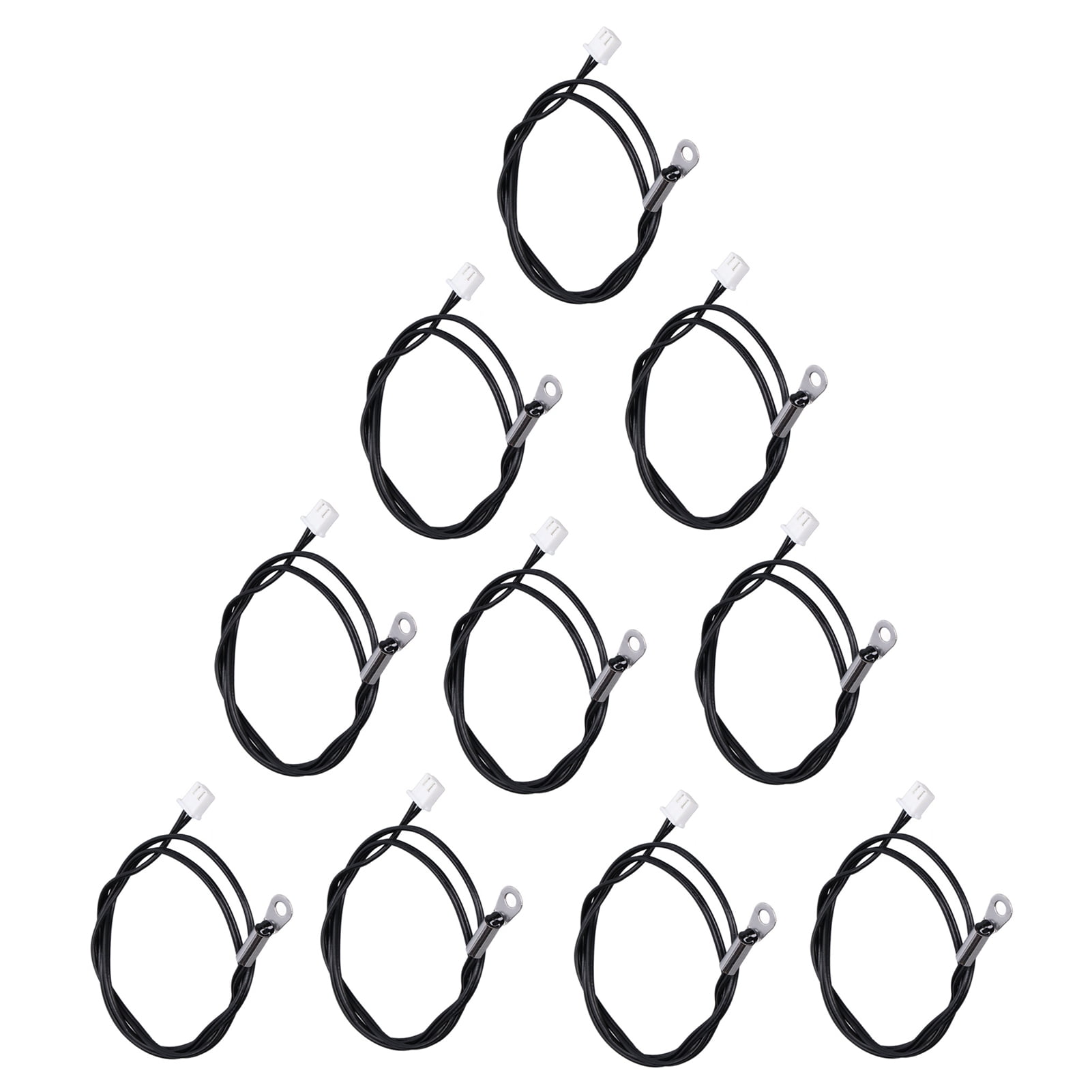 10Pcs NTC Thermistor Temperature Sensor Probe Round Lug Cold Pressed ...