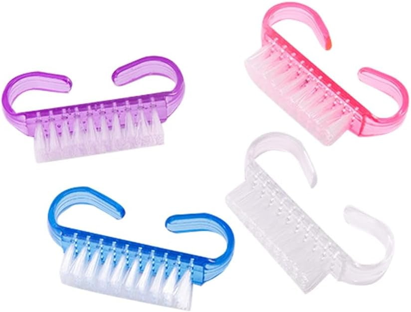10Pcs Nail Cleaning Brushes Multicolor Hand Fingernail Brush Pedicure ...