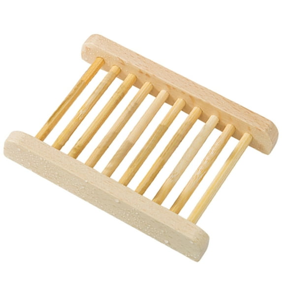 10Pcs Natural Wood Soap Dishes Portable Soap Tray Storage Holder Bath ...