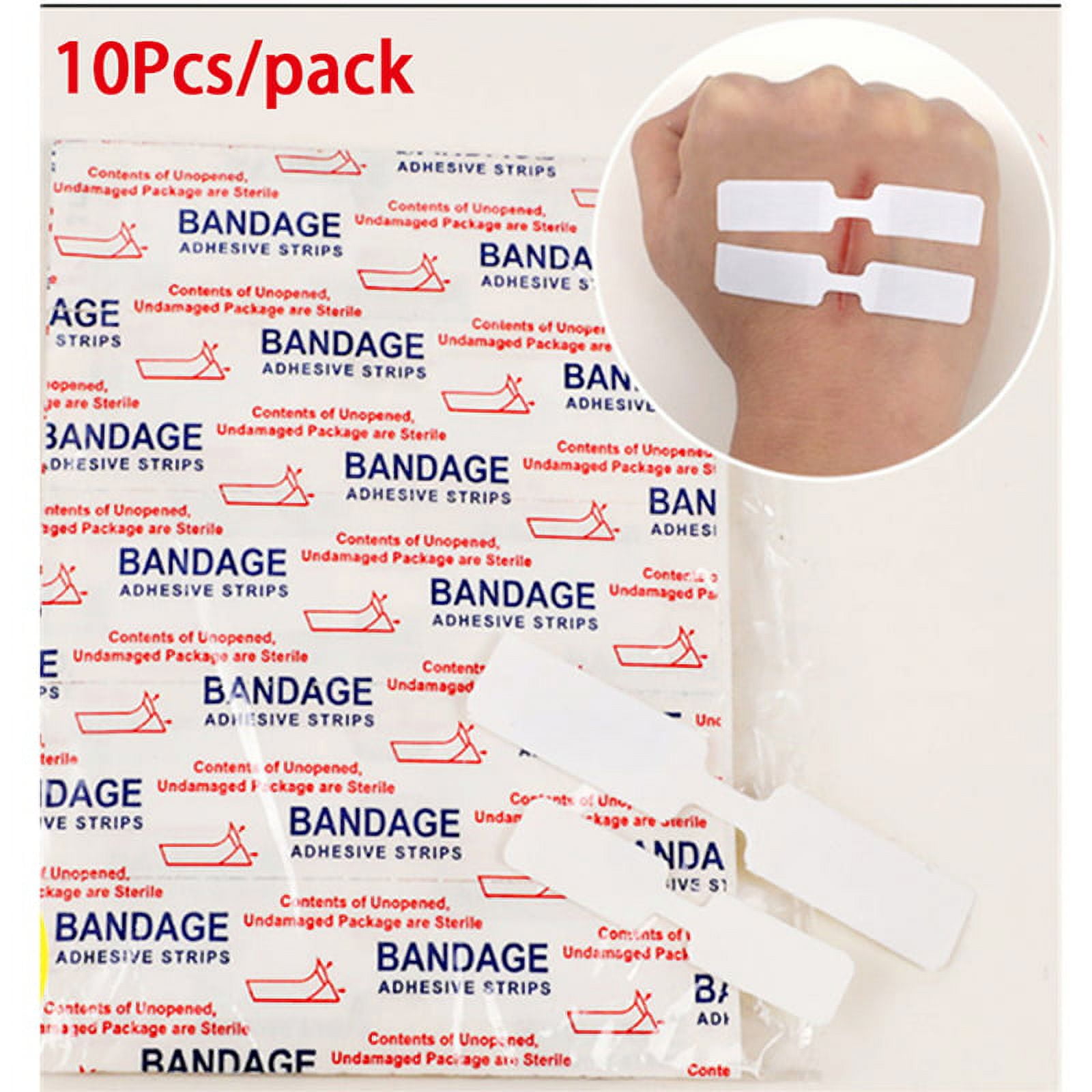 10Pcs Needle-Free Waterproof Band Aid Butterfly Adhesive Wound Closure ...