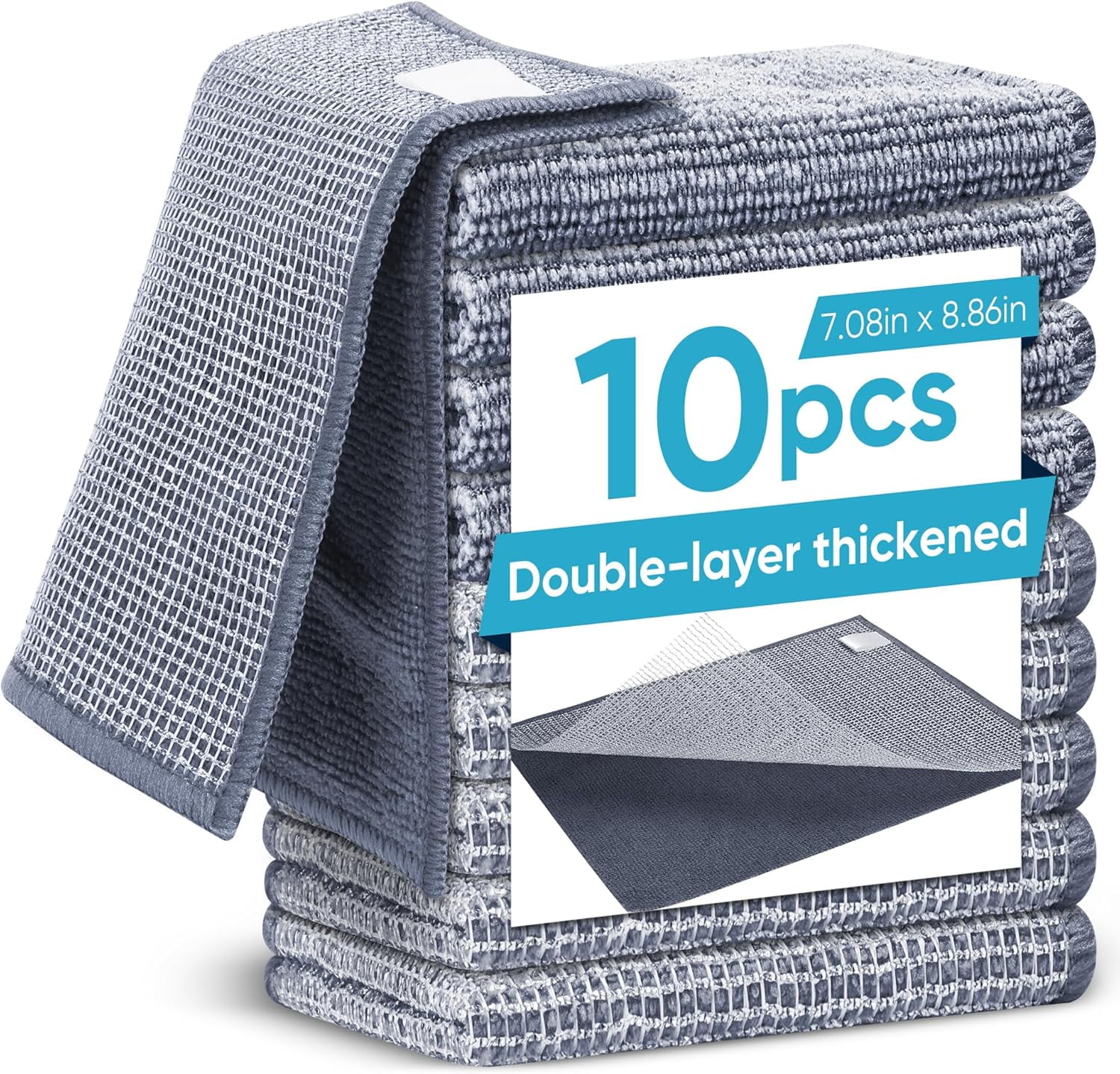 10Pcs New Upgrade 2-Layer Non Scratch Wire Dishcloth,Wire Dishwashing ...