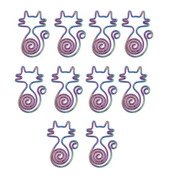 10Pcs Novelty Paper Clip Small Metal Paperclip File Holder Clip Metal ...