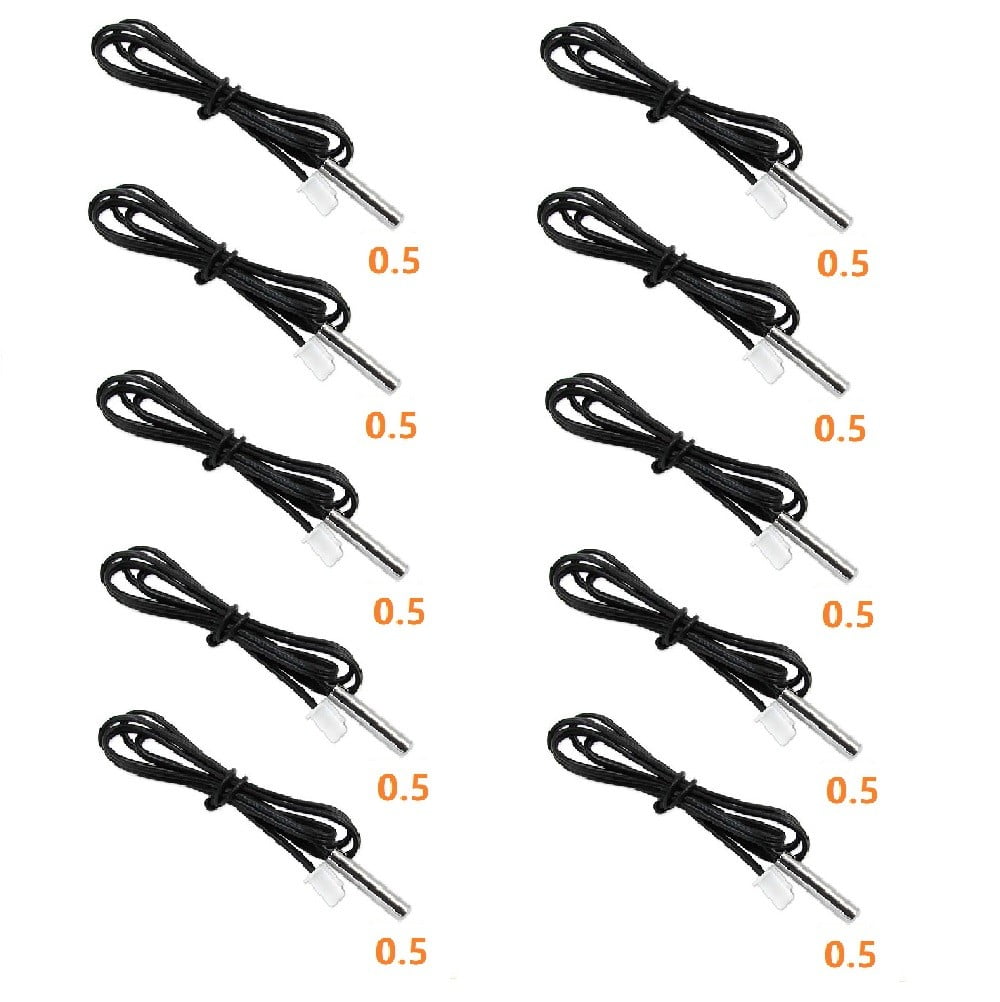 10pcs NTC 10K Ohm 1% 3435 Thermistor temperature sensor Cylinder Probe ...