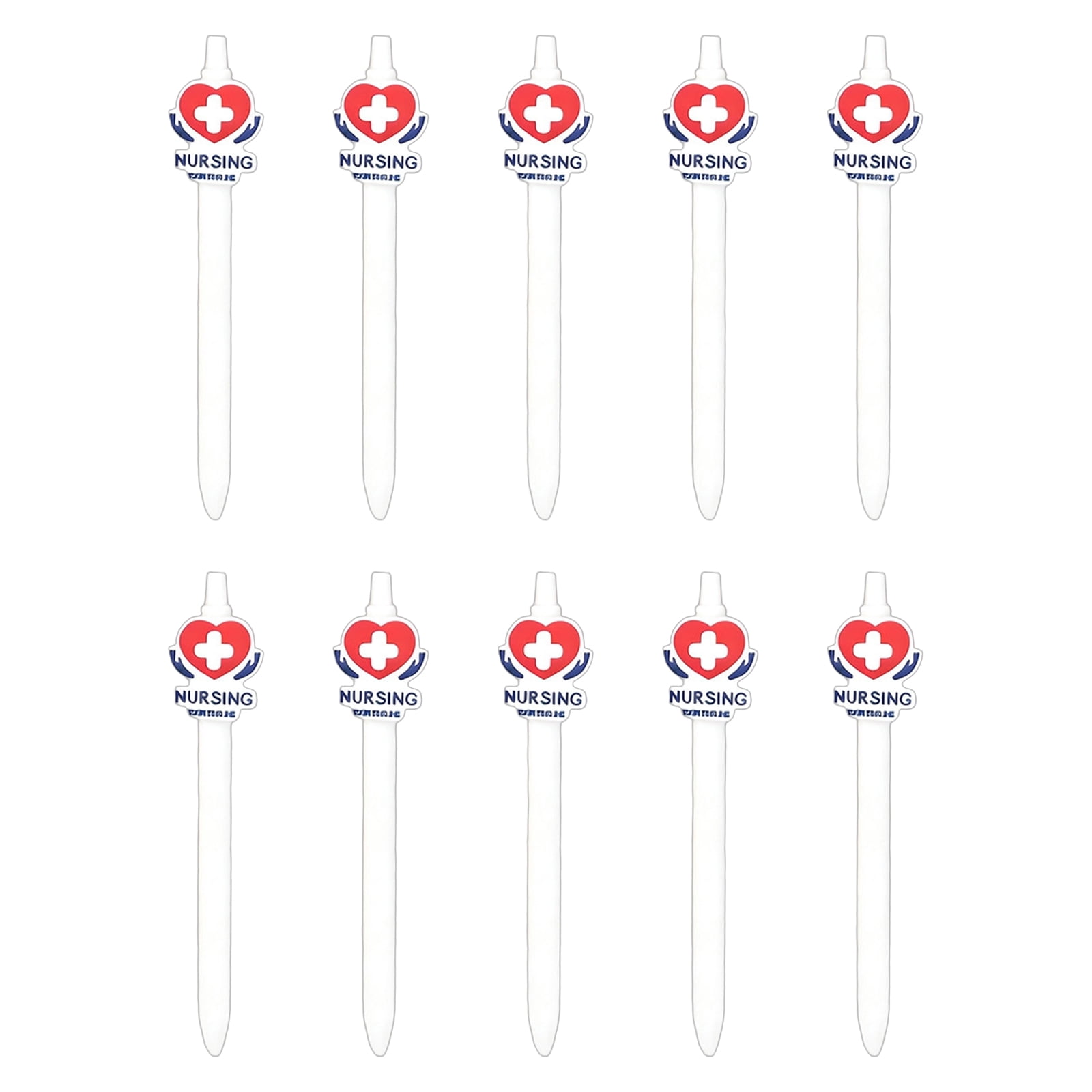 10Pcs Nurse Themed Ballpoint Pens Retractable Ballpoint Pen 1.0mm Black ...