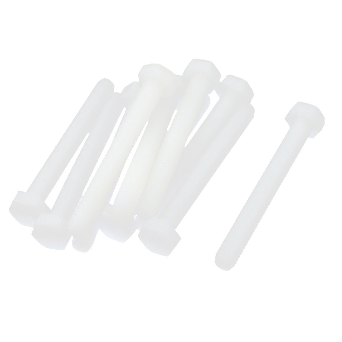 10Pcs Nylon Hex Head Cap Hexagonal Screw M6 x 50mm - Walmart.com