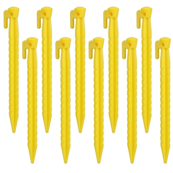 10Pcs Outdoor Ground Stake Campings Anchors Peg Plastic Tent Stake ...