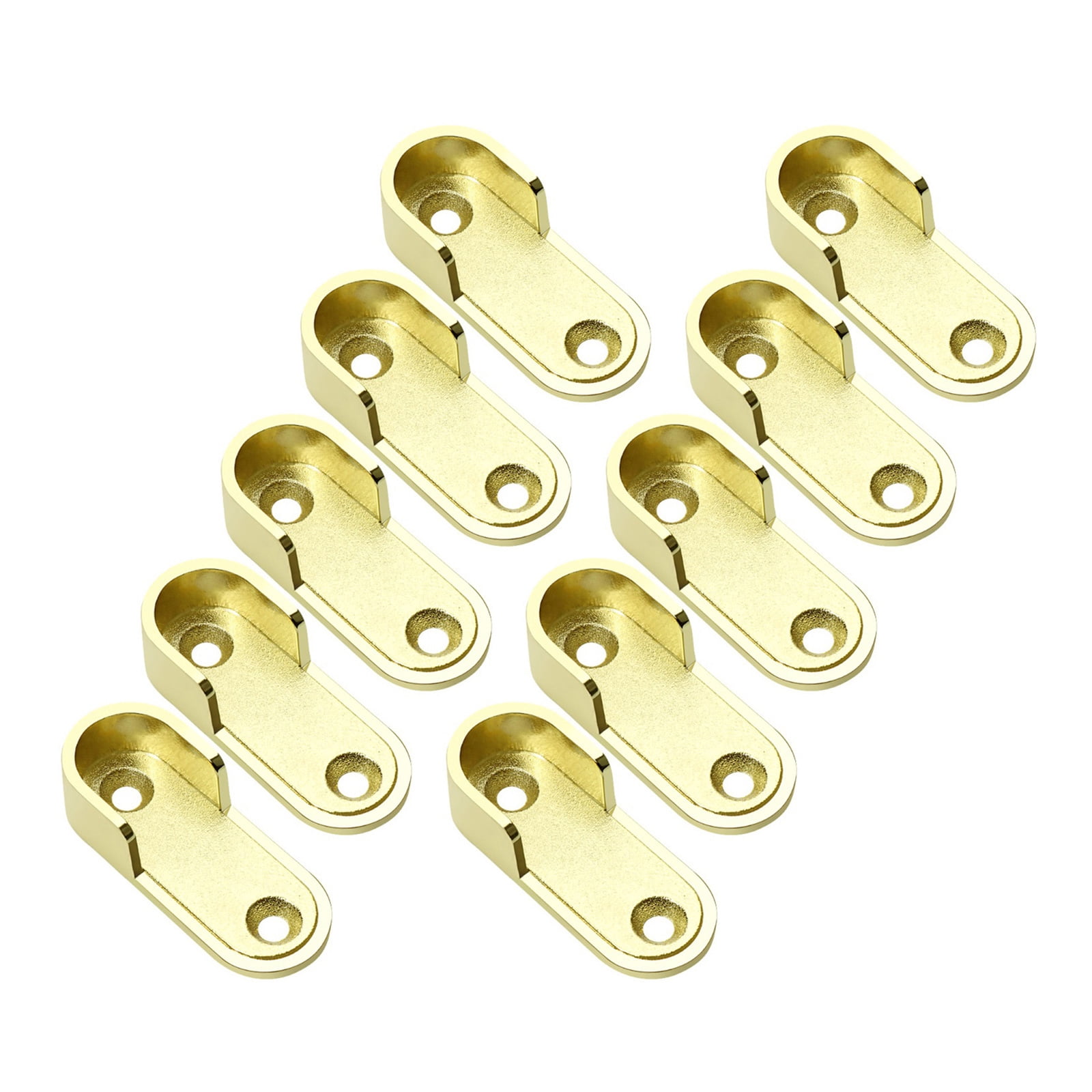 10Pcs Oval Closet Rod Support Brackets Round Tube Wardrobe Rods Socket ...
