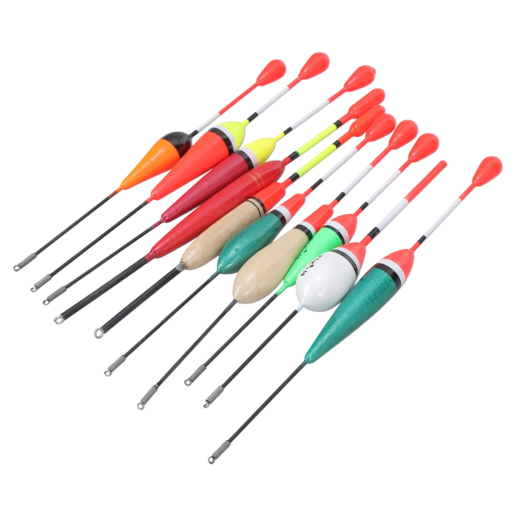 10Pcs Oval Foam Fishing Float Wood Slip Fishing Bobbers Float Fishing ...