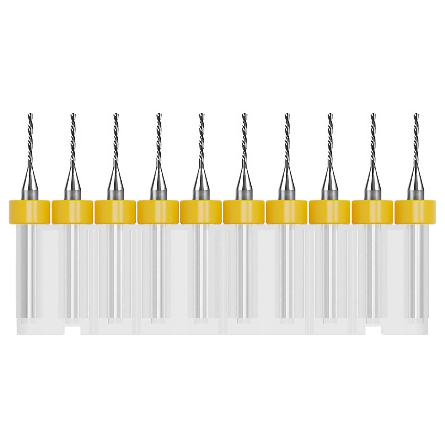 10Pcs PCB Drill Bits Set, 1/8" Shank 1.1mm-2.0mm Micro Twist Bit Spiral ...