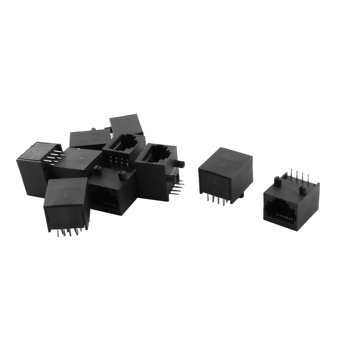 10Pcs PCB Mount RJ45 Plug 8P8C Network Modular Jack Plug Connector ...