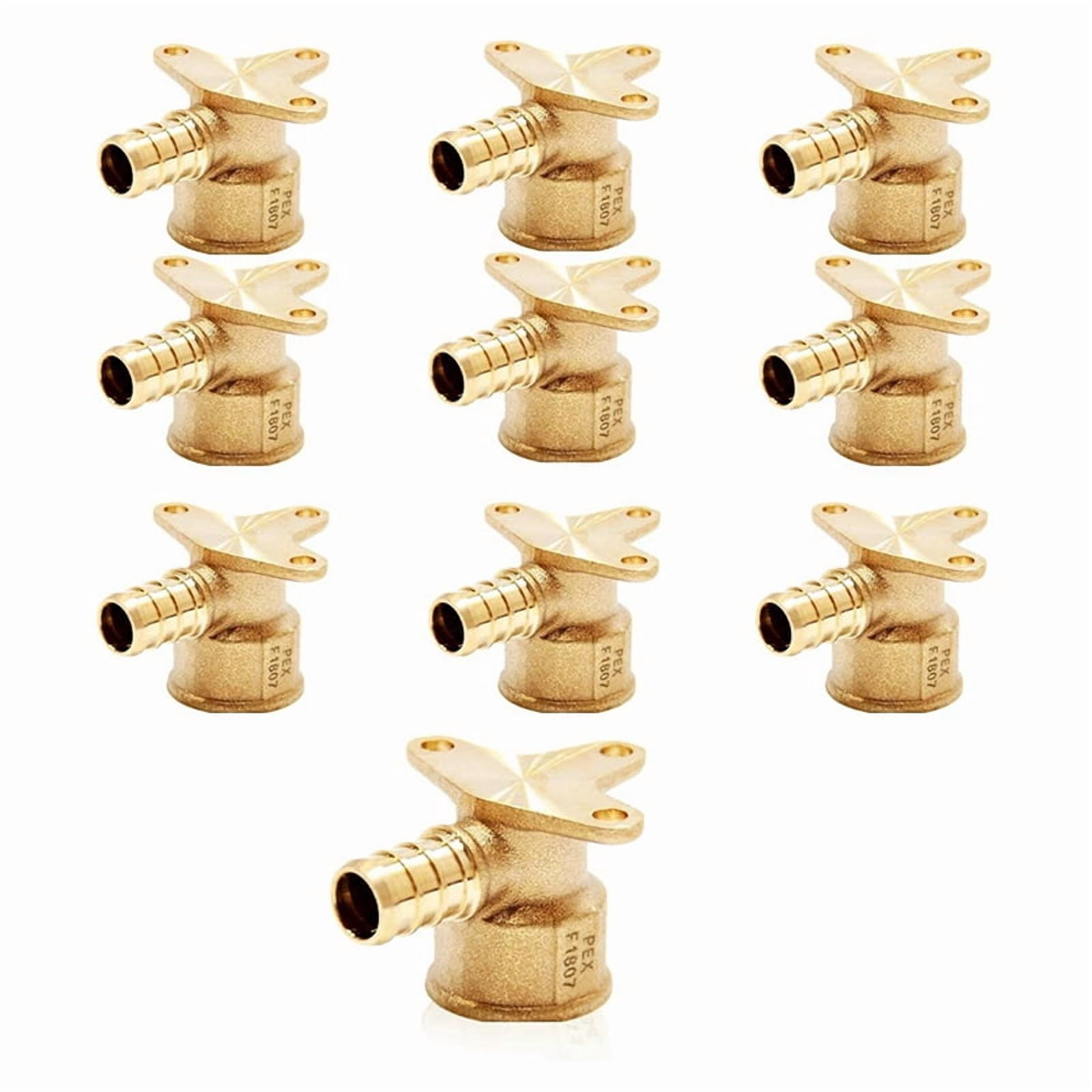 10Pcs PEX Fittings,Pex 1/2in X 1/2in Female Threaded NPT Drop Ear Elbow ...