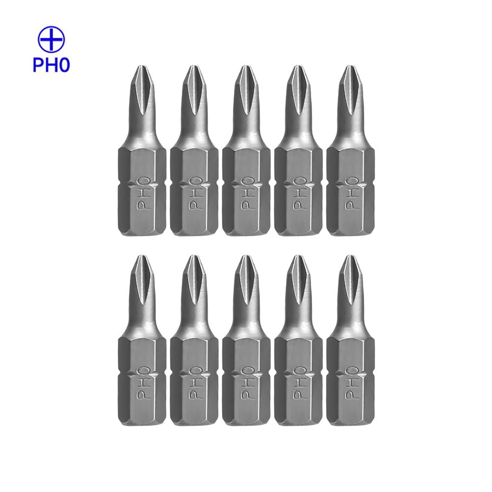 10Pcs PH1 PH2 PH3 Alloy Steel Screwdriver Bit Set 25mm Drill Impact ...