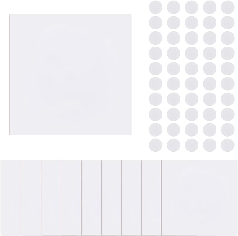 10Pcs PP Plastic Wall Hole Cover Sheets with 100Pcs Plastic Stickers 15 ...