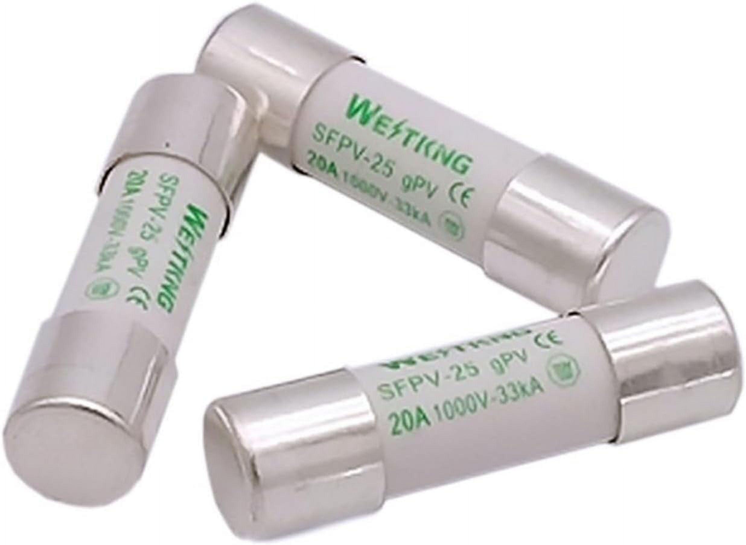 10Pcs PV Solar Fuse 1000V DC 10 * 38mm 1A 3A 5A 10A 15A 20A 25A 30A for Photovoltaic Power ...