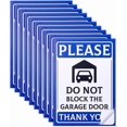 10Pcs PVC Do Not Block Garage Door Sticker Legend "PLEASE DO NOT BLOCK ...