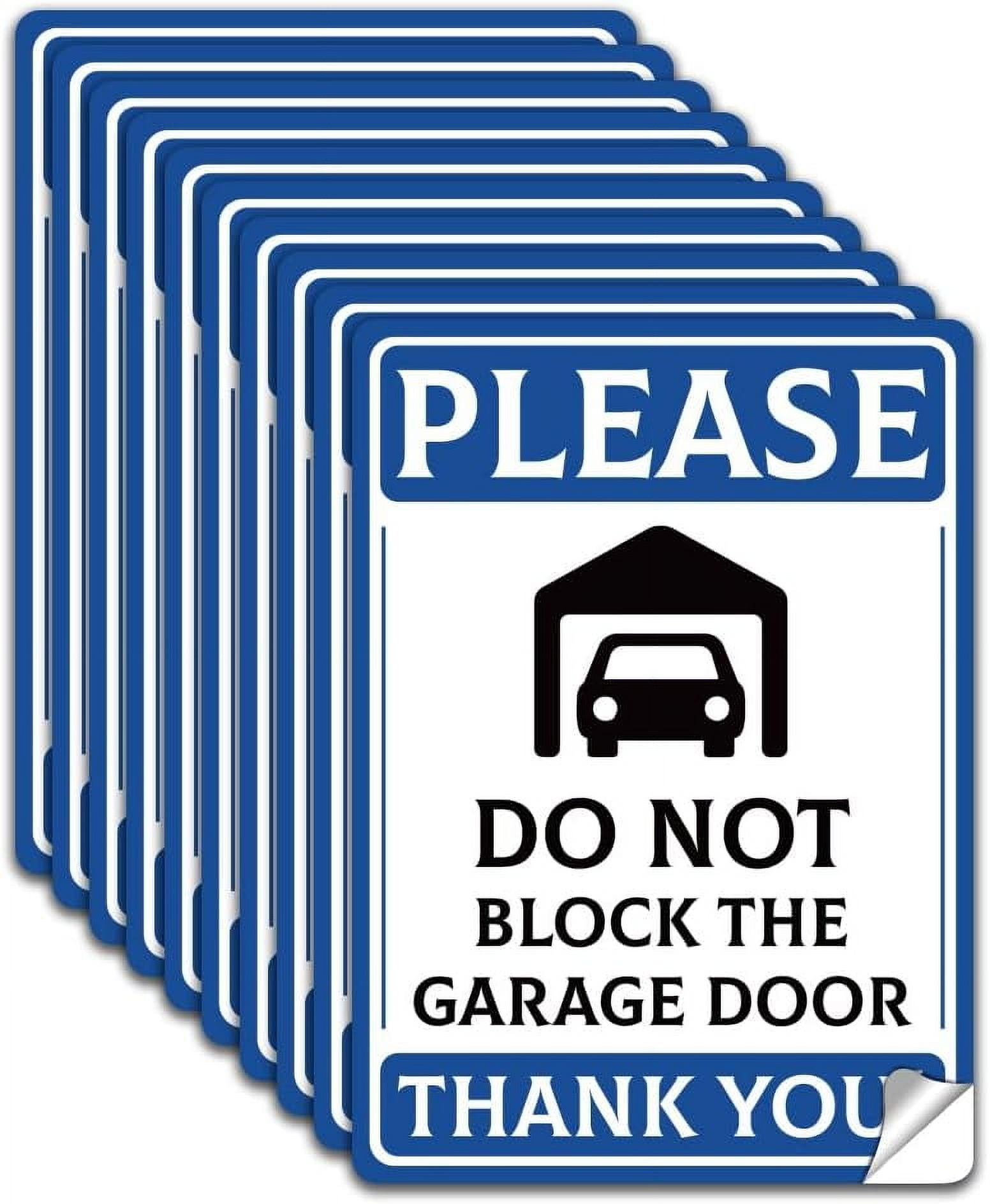 10Pcs PVC Do Not Block Garage Door Sticker Legend "PLEASE DO NOT BLOCK ...