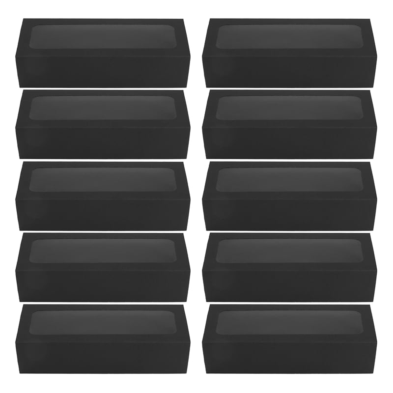 10Pcs PVC Strip Kraft Paper Box Window Drawer Box Cow Rolling Biscuit ...