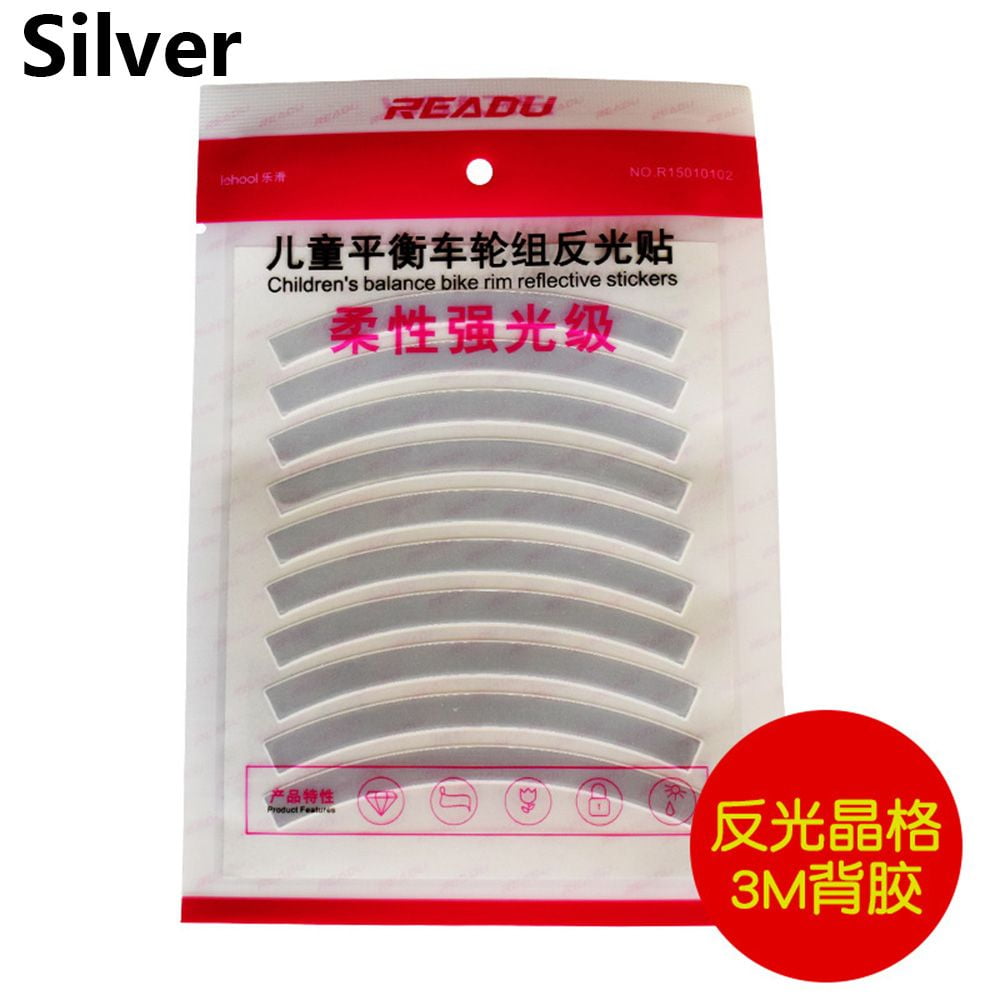 10Pcs/Pack Bright Safety Strips Warning Effect Tire Applique Tape ...