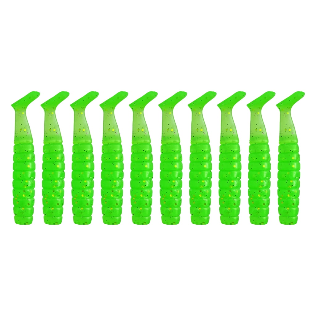 10Pcs Paddle Tail Swimbaits 4cm 1.1g Artificial Worm Baits T Tail Swim ...