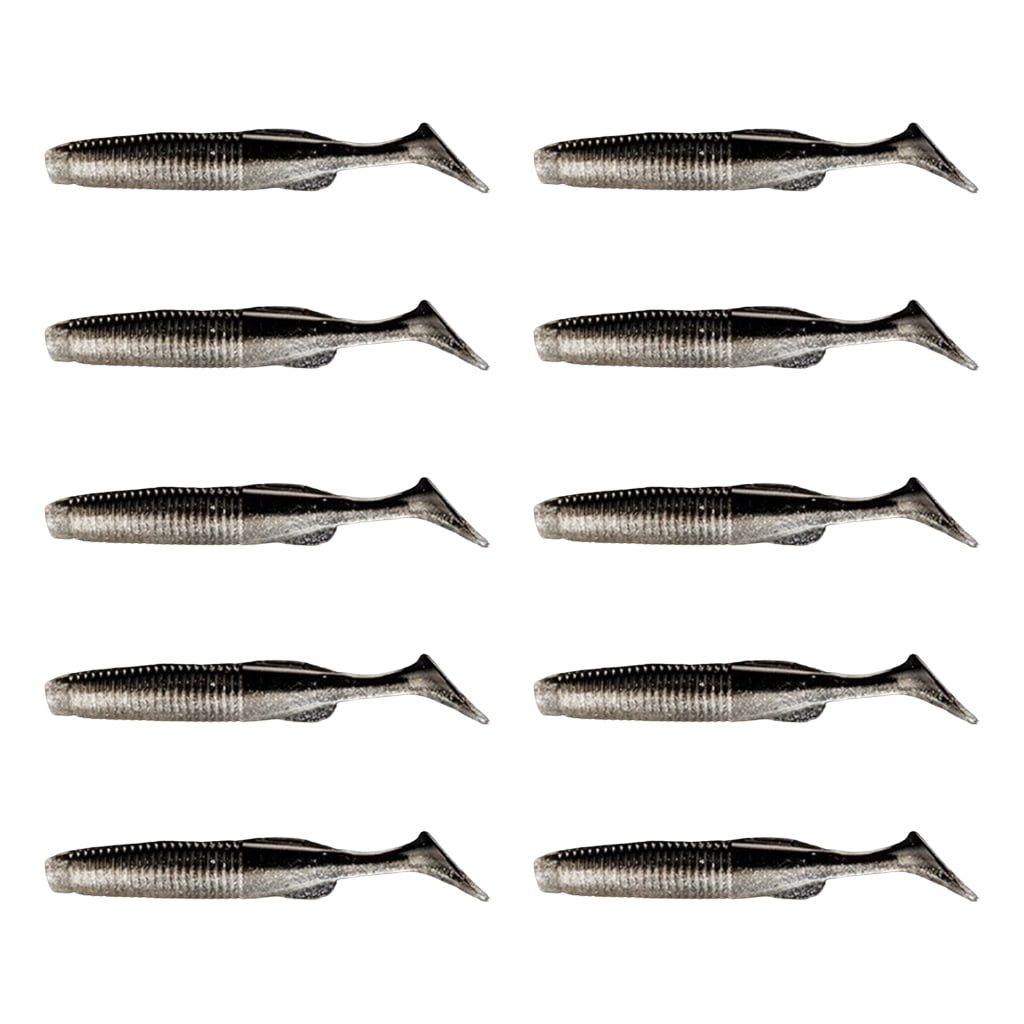 10Pcs Paddle Tail Swimbaits Competitive T Tail Soft Lures Wobbler ...