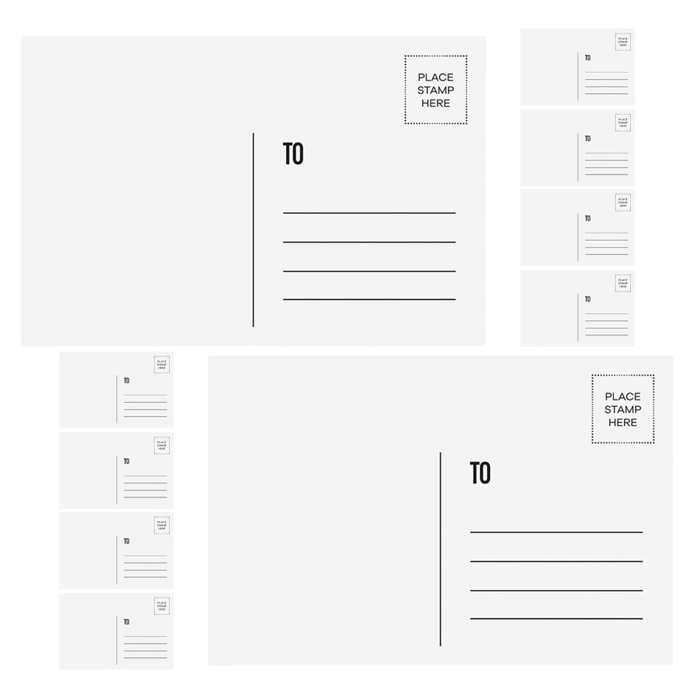 10Pcs Paper Greeting Card Writable Blank Postcards for DIY Creations ...
