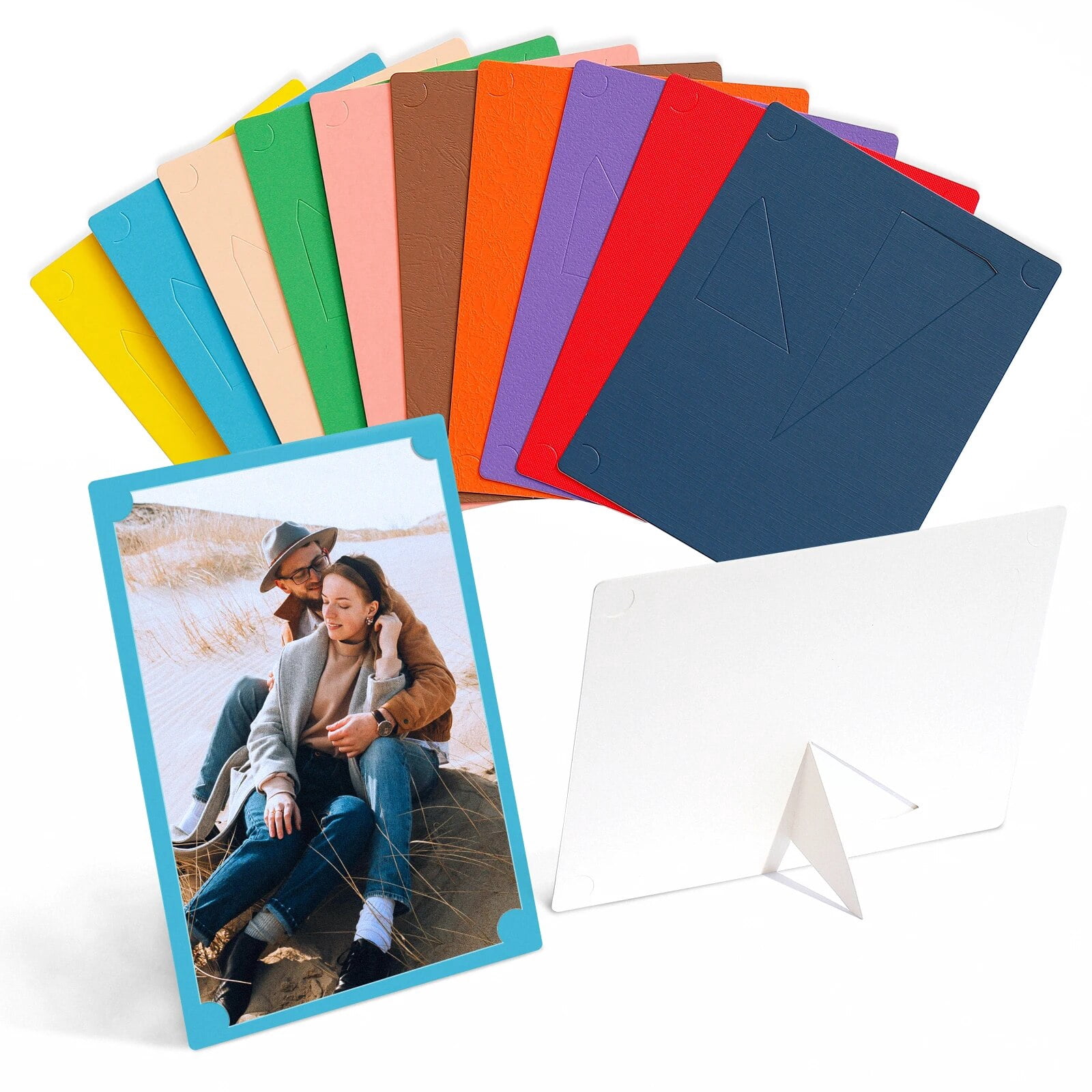10Pcs Paper Photo Frame Simple Color Cardboard Picture Frame Set 10 ...
