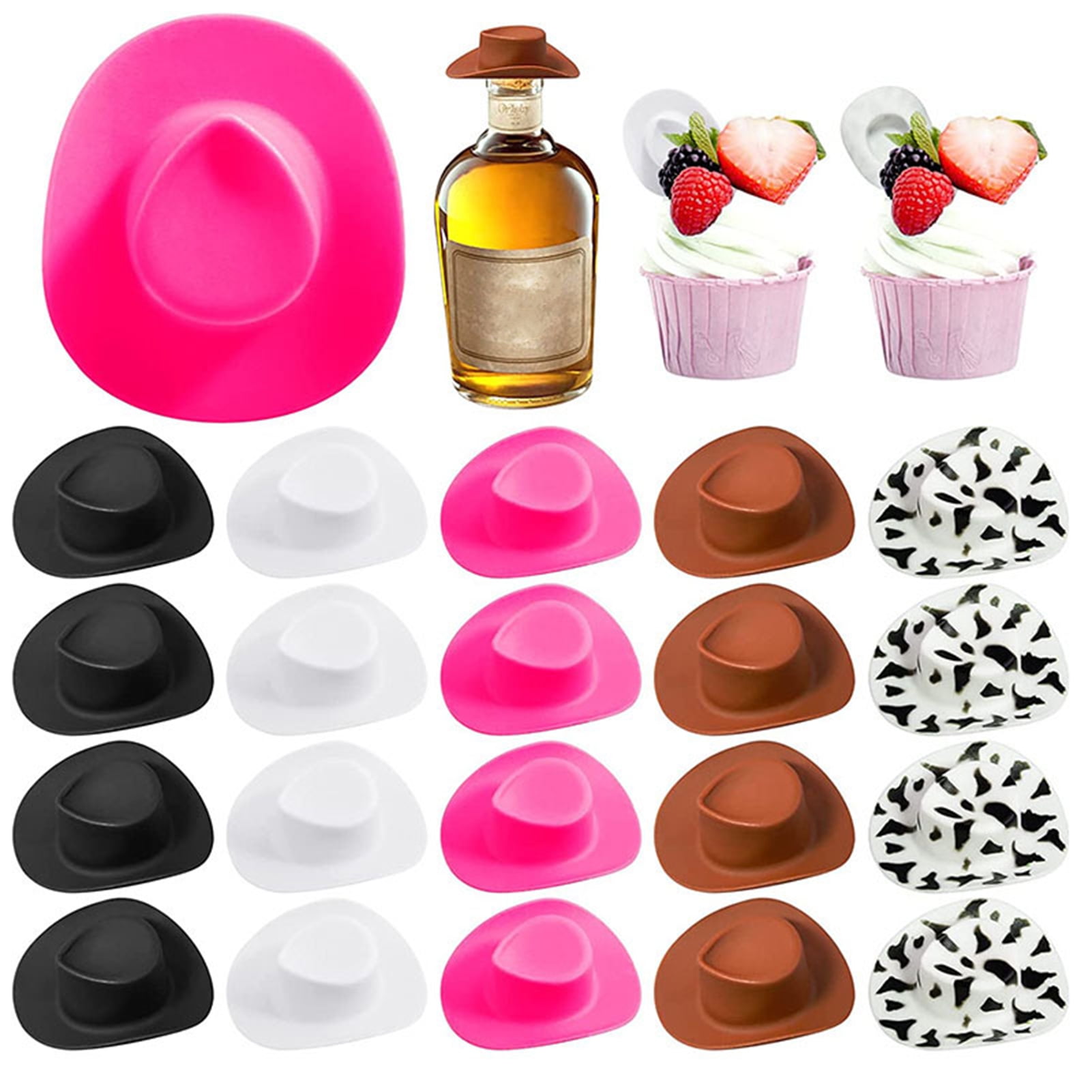 10Pcs Party Decor Hats Mini Novelty DIY Creative Western Cowboy Cake ...