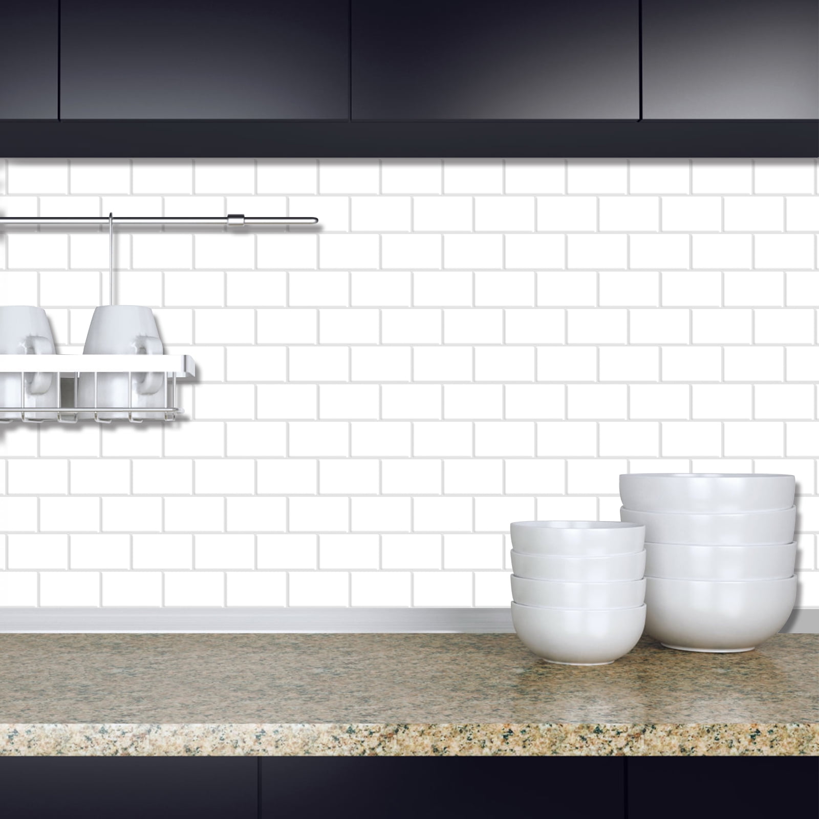 10Pcs Peel and Stick Tile Self Adhesive Wall Tile Stickers 3D Stick On ...