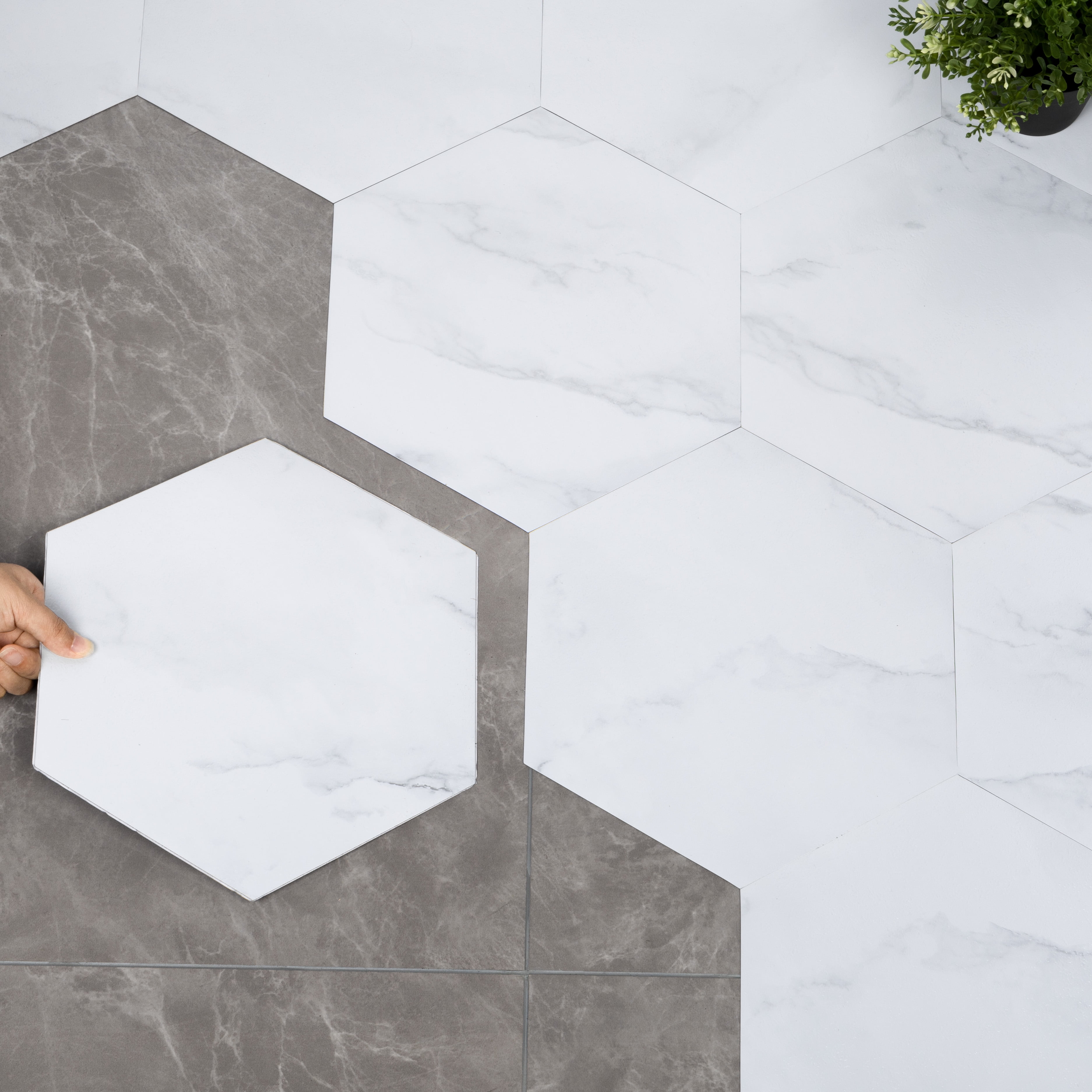 10Pcs Peel and Stick Floor Tile, Vinyl Flooring Waterproof Floor Tile ...