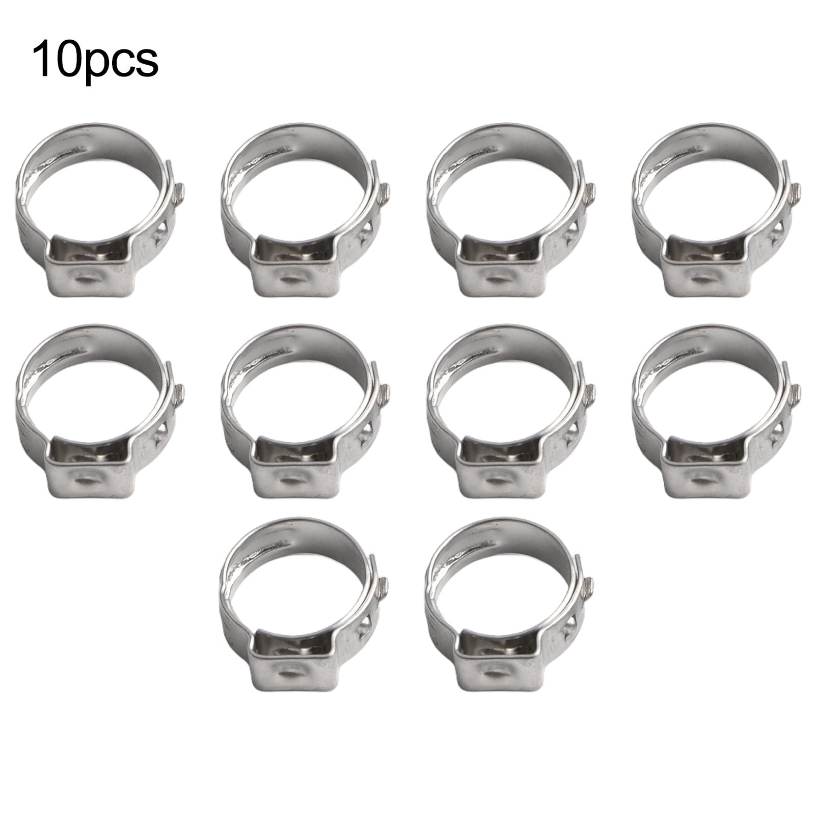 10Pcs Pex Stainless Steel Clamp Ring Crimp Fittings Single Ear Clamp ...