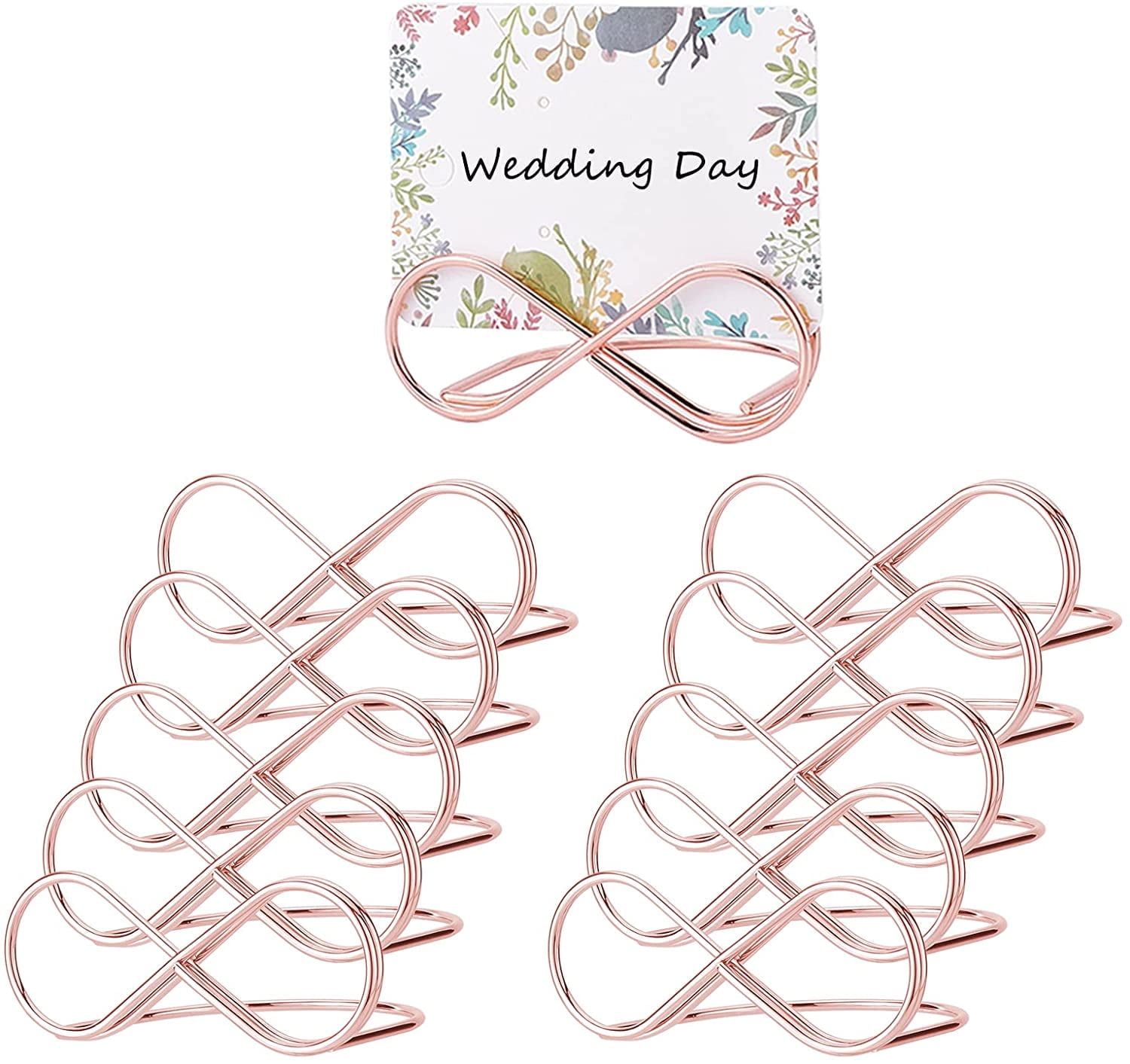 10Pcs Pink Table Number Holder Stands Wedding Seating Labels Place Card ...