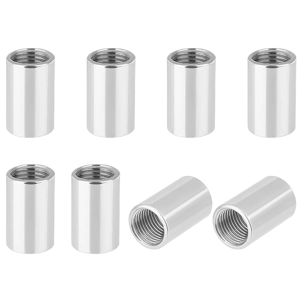 10Pcs Pipe Thread Coupler Stainless Steel Pipe Fittings Straight Female ...