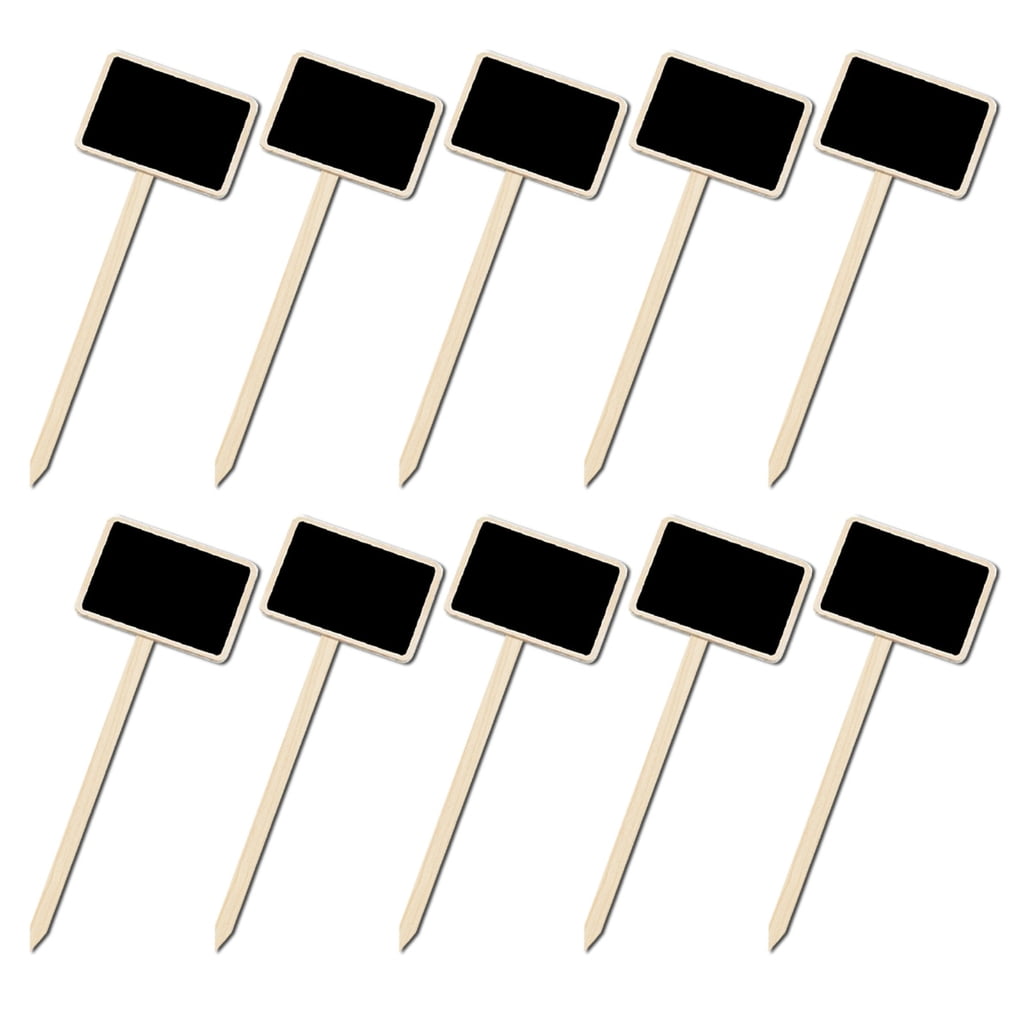 10Pcs Plant Sign Wood Plant Stakes for Labelling, Wood Chalkboard Sign ...