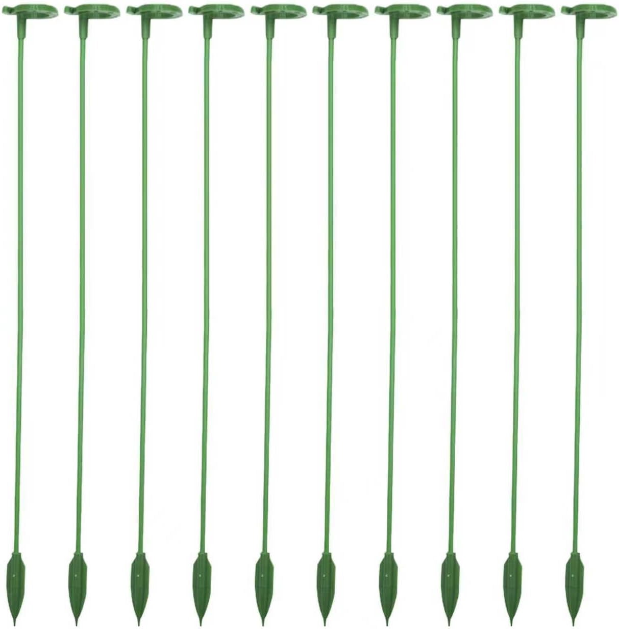 10Pcs Plant Stakes, 11Inch Garden Green Plant Support Stakes for Indoor ...