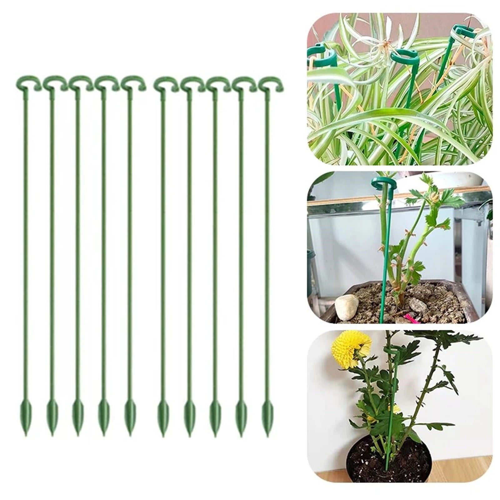 10Pcs Plant Support Stakes Clearance, Single Plant Stem Flower Support ...