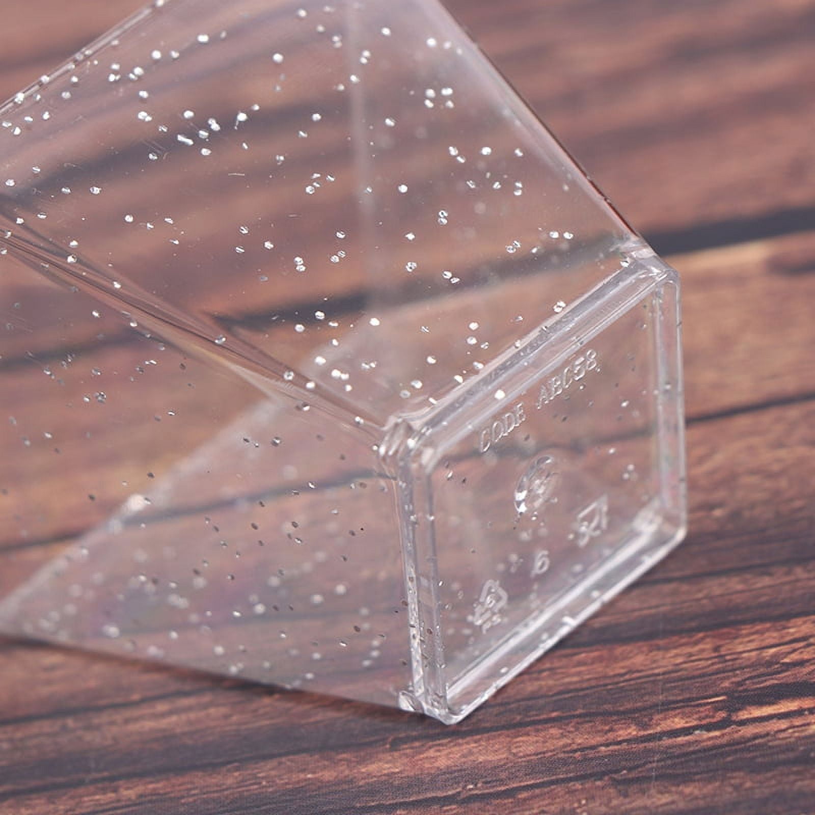 10Pcs Plastic Dessert Cups Square Trapezoid Disposable Food Cake Cup ...