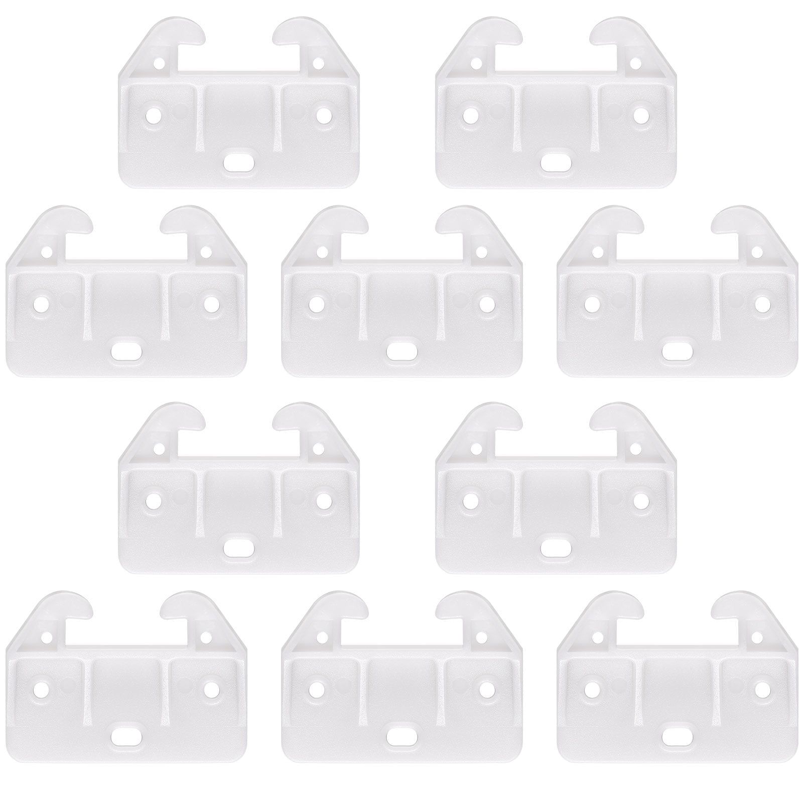 10Pcs Plastic Drawer Track Guides Central Mounted Drawer Rail Bracket ...
