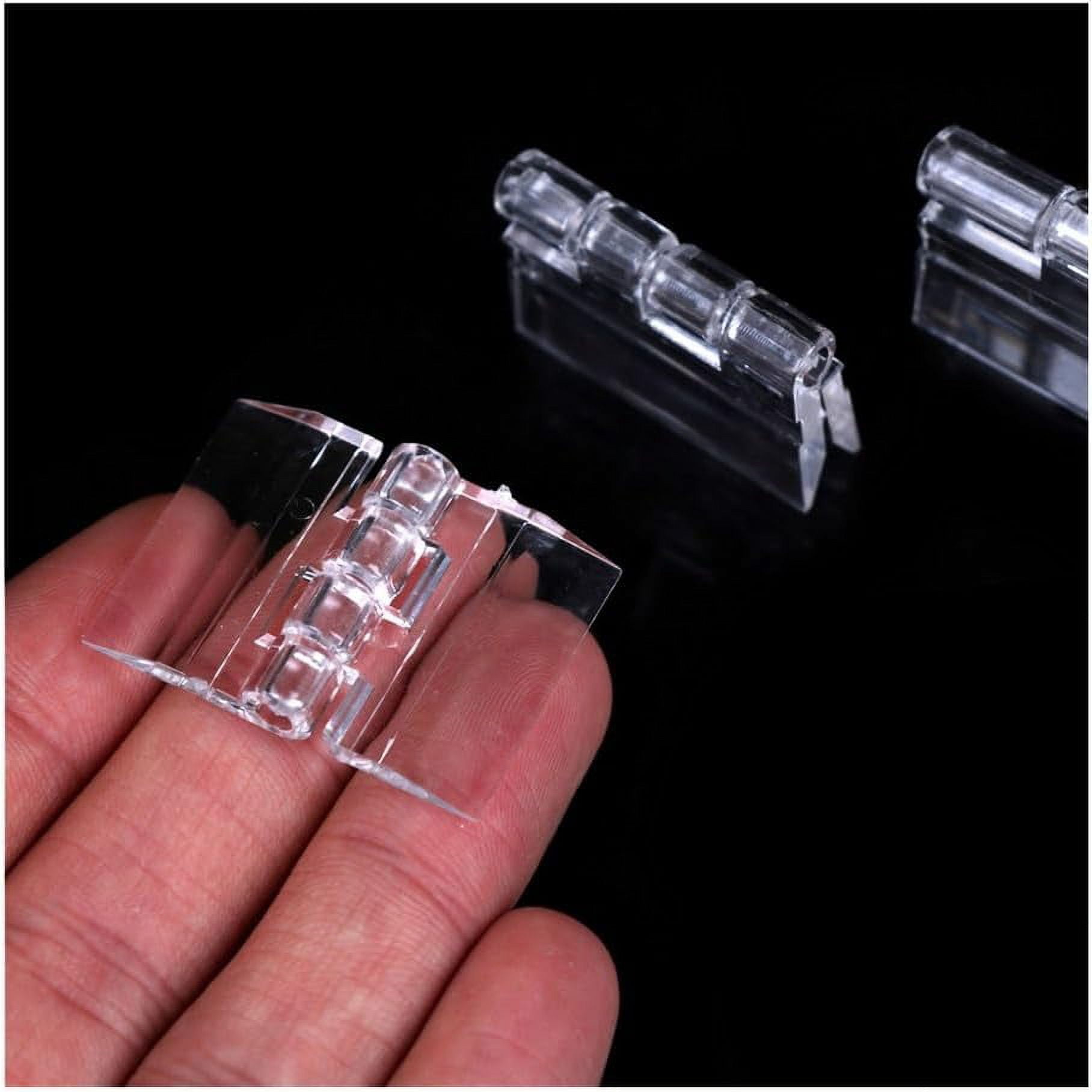 10Pcs Plastic Folding Hinges Transparent Hinge Durable Clear Acrylic ...