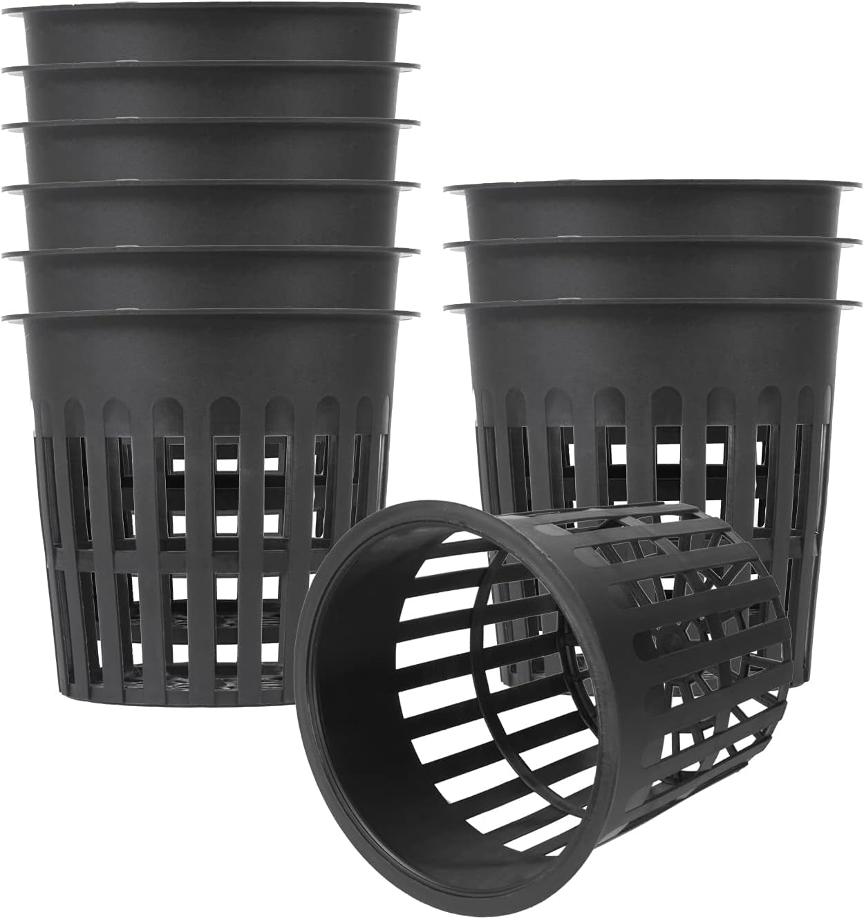 10Pcs Plastic Garden Mesh Net Pot Hydroponic Basket Planting Nursery ...
