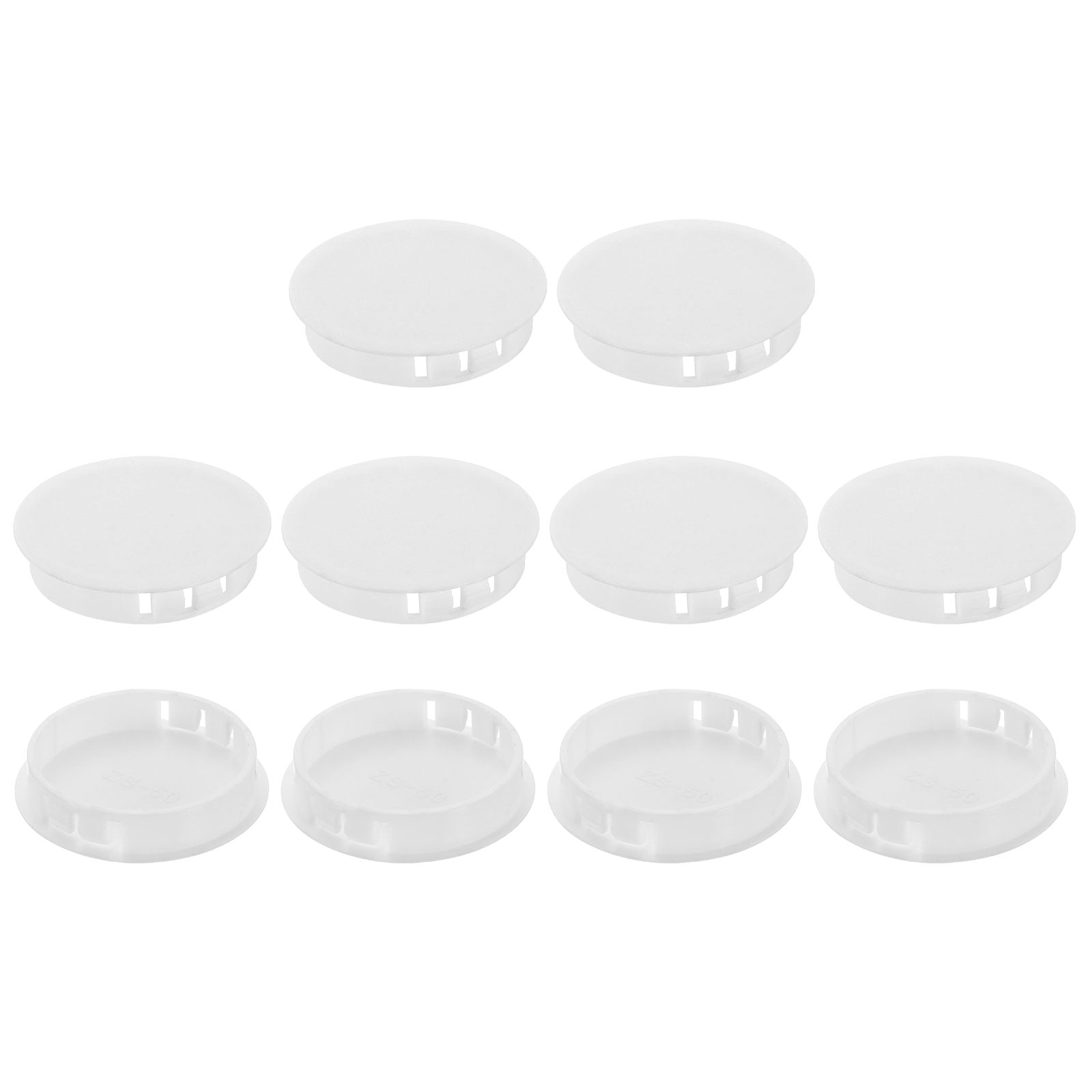 10Pcs Plastic Hole Plugs, 50mm(2") Flush Type Panel Plugs, Round Snap ...