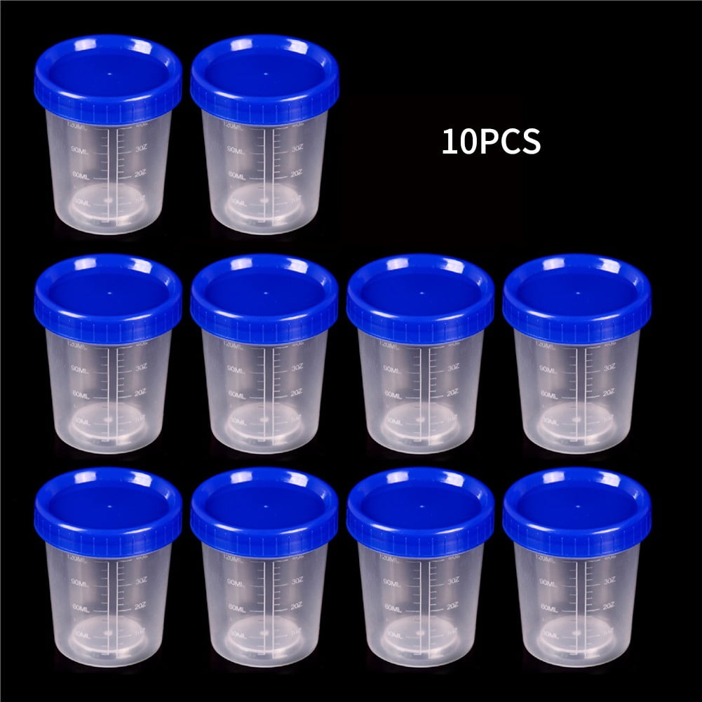 10Pcs Plastic Medicine Cups, 120ml/4oz Clear Reusable Graduated Cups ...