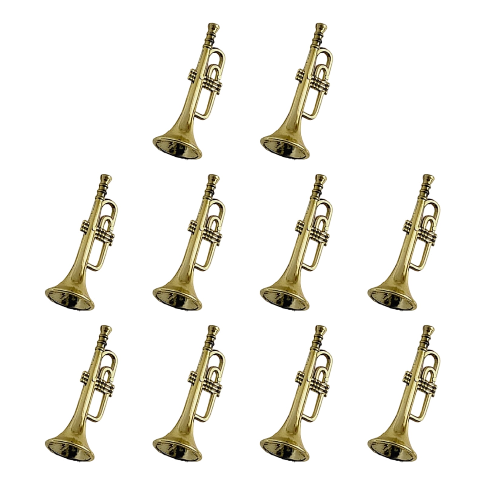 10Pcs Plastic Miniature Trumpets Pendant Musical Instrument Theme ...