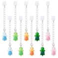 10Pcs Plastic Mobile Dustproof Plugs with Resin Tortoise Pendants Mixed ...